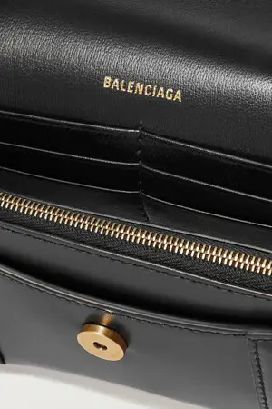 Balenciaga Hourglass Leather Shoulder Bag
