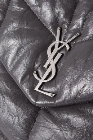 Saint Laurent Loulou Quilted Leather Shoulder Bag - Gray