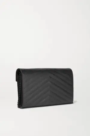Saint Laurent Cassandre Chain Wallet - Black