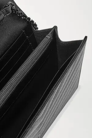Saint Laurent Cassandre Chain Wallet - Black