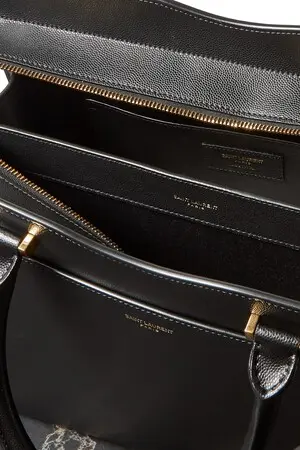 Saint Laurent Uptown Medium Textured-leather Tote