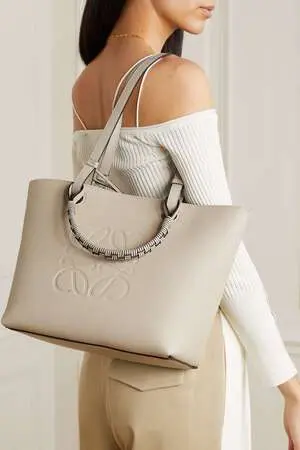 Loewe Anagram Small Debossed Textured-leather Tote