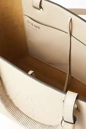 Loewe Anagram Small Debossed Textured-leather Tote