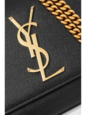 Saint Laurent Kate Small Embossed-leather Shoulder Bag - Black