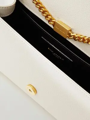 Saint Laurent Kate Small Embossed-leather Shoulder Bag - Neutrals