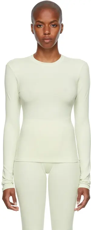 SKIMS SKIMS Off-White Cotton 2.0 Jersey Long Sleeve T-Shirt Bone