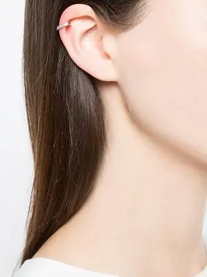 ANITA KO Diamond Hoop Earring - Metallic