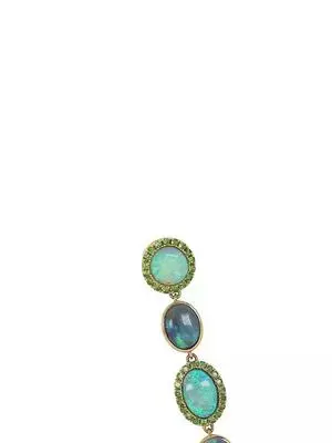 KATHERINE JETTER 18kt Gold Opal And Tsavorite Drop Earrings