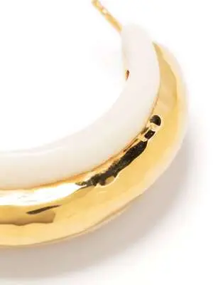 AURÉLIE BIDERMANN Nazca Hammered-effect Hoop Earrings - Gold