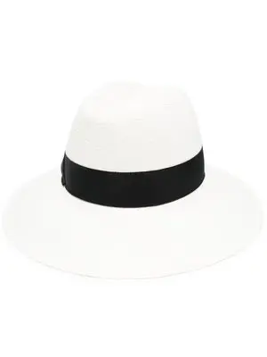 Borsalino Ribbon Trimmed Panama Hat - Neutrals