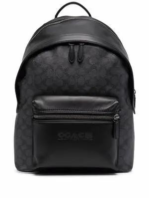 Coach Signature Canvas Backpack - Black
