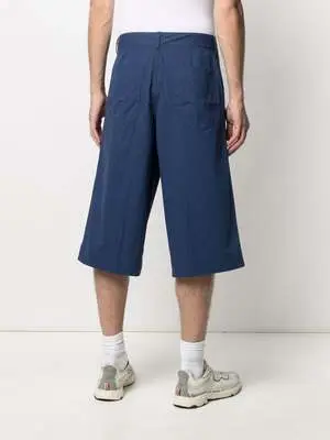 Kenzo Long Cotton Shorts - Blue