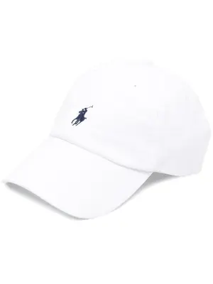 Ralph Lauren Embroidered-pony Baseball Cap White