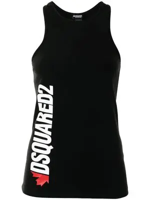 Dsquared2 Logo Print Racerback Tank Top - Black