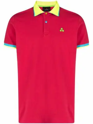Peuterey Colour-block Polo Shirt - Red