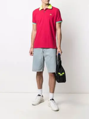 Peuterey Colour-block Polo Shirt - Red