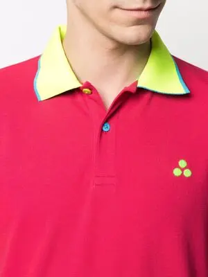 Peuterey Colour-block Polo Shirt - Red
