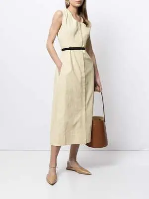 JIL SANDER Belted Midi Dress