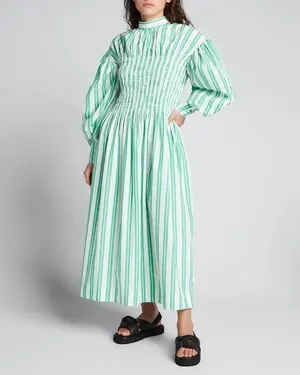 green emerald velvet dress Let's Go To The Beach Kelly Green Cotton Midi Dress  Shop the Mint