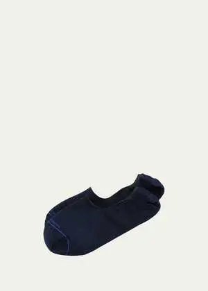 Marcoliani Invisible Touch Solid No-Show Socks Navy