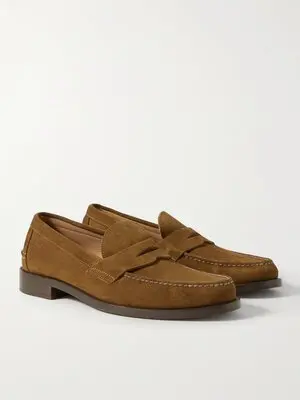Sid Mashburn Suede Penny Loafers Uk 8.5