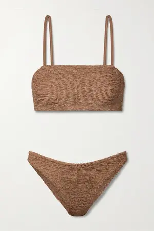 Hunza G Gigi Original Crinkle Bikini Brown