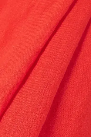 THREE GRACES LONDON Molly Pleated Linen Wide-leg Pants