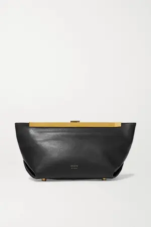 Khaite Aimee Leather Clutch - Black