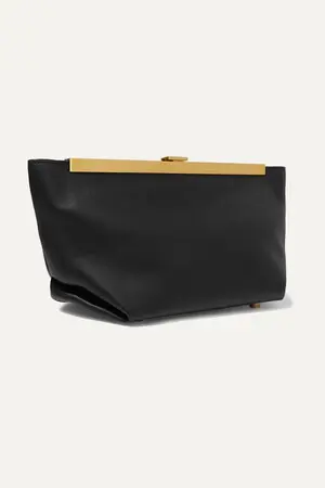 Khaite Aimee Leather Clutch - Black