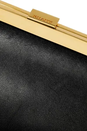 Khaite Aimee Leather Clutch - Black