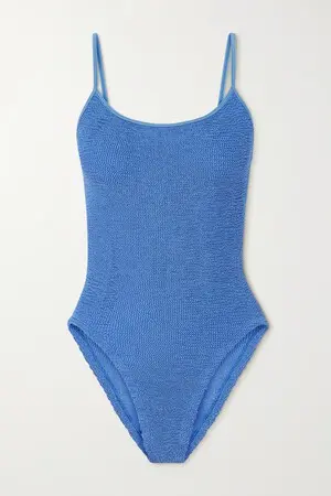 Hunza G + Net Sustain Pamela Seersucker Swimsuit Unknown
