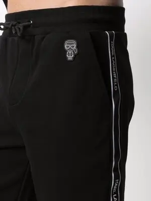 Karl Lagerfeld Logo-tape Drawstring Track Shorts