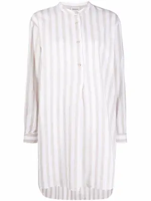 Woolrich Striped Cotton-linen Blend Shirt - Neutrals