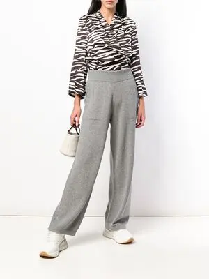 BARRIE Flared Knitted Trousers