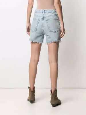 AGOLDE Distressed Denim Shorts - Blue