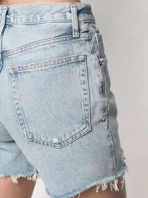 AGOLDE Distressed Denim Shorts - Blue