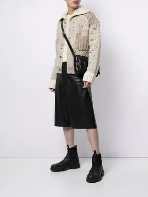 Bottega Veneta Patchwork Shetland Tweed Cardigan