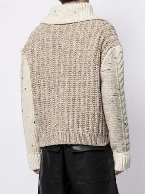 Bottega Veneta Patchwork Shetland Tweed Cardigan