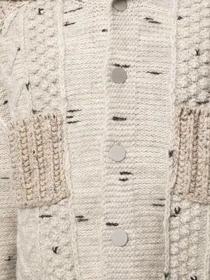 Bottega Veneta Patchwork Shetland Tweed Cardigan