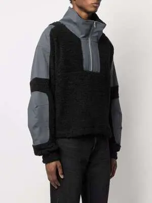 GMBH Contrast Paneled Zip Up Sweatshirt