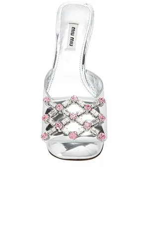 Miu Miu Metallic Sandals