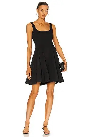 Staud Staud Mini Wells Dress In Black Black