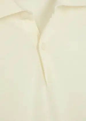 John Smedley Payton Off-white Merino Wool Polo Shirt