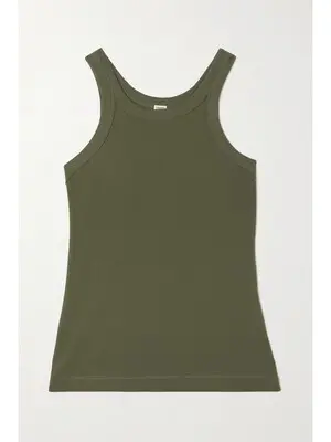 TOTEME TOTEME + Net Sustain Ribbed Tank Green