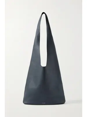 THE ROW Bindle Three Textured-leather Shoulder Bag Blue