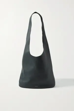 THE ROW Bindle Three Textured-leather Shoulder Bag Green