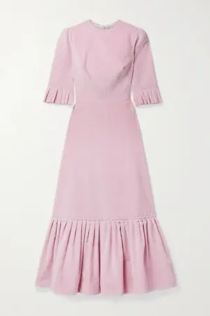 THE VAMPIRE'S WIFE Festival Ruffled Cotton-corduroy Midi Dress