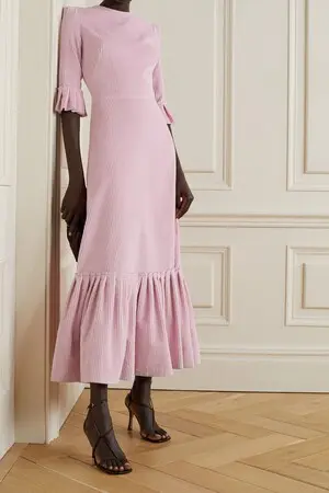 THE VAMPIRE'S WIFE Festival Ruffled Cotton-corduroy Midi Dress