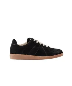 MAISON MARGIELA Maison Margiela Replica Leather And Suede Sneakers Black