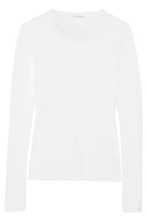JAMES PERSE James Perse Slub Cotton-jersey Long-Sleeve Top White